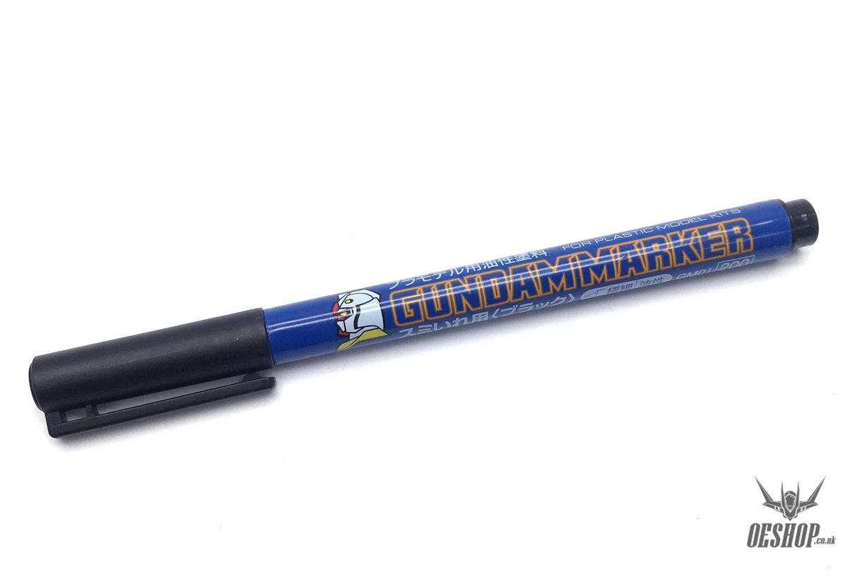 GSI Mr.Hobby GM01 Gundam Marker Black Extra Fine Tip For Panel Lining ...
