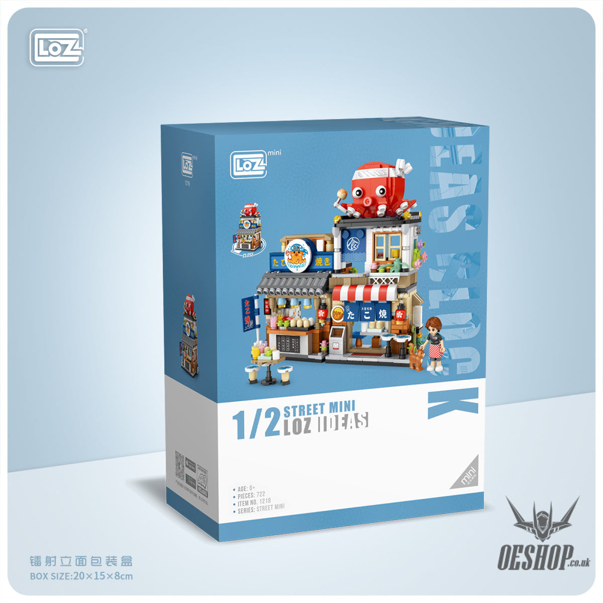 LOZ Mini Block 1218 Takoyaki shop - 722 Pcs Model Bricks Building Bloc ...