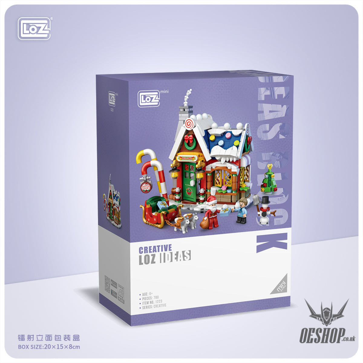 LOZ Mini Block 1223 Christmas House - 788 Pcs Model Bricks Building Bl ...