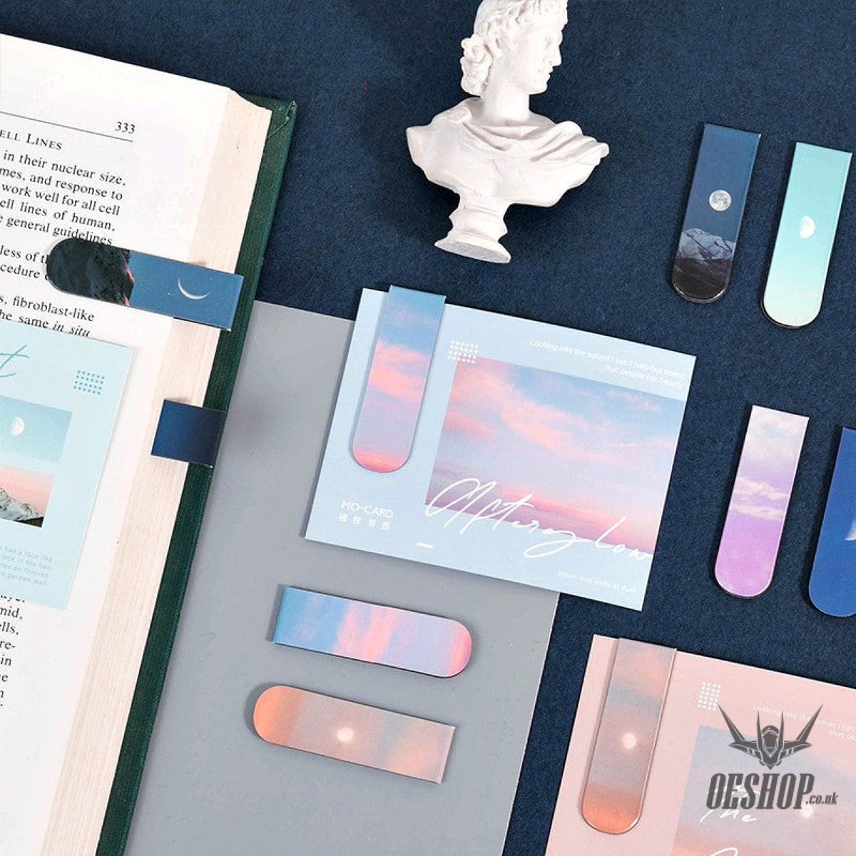 6959776502468 Momo Sun Moon Star Series Magnetic Bookmark set of 8 – OEShop